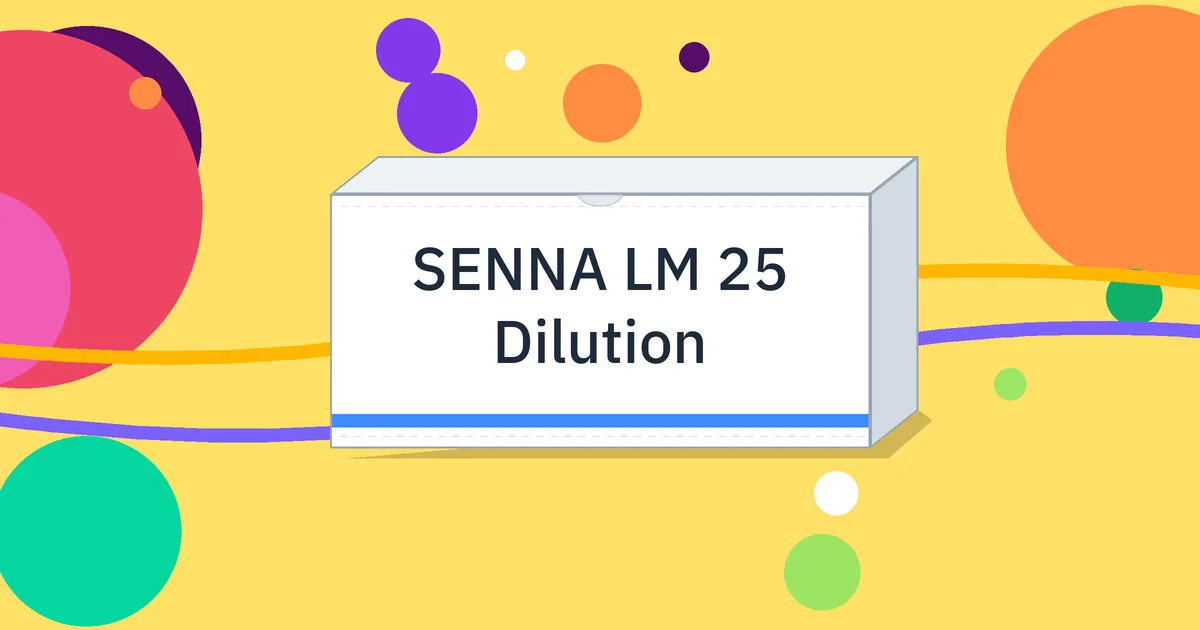 Symbolbild: Packung mit der Aufschrift SENNA LM 25 Dilution (PZN 13188212) – Verfügbarkeit und Bezug in Apotheken in Frankfurt am Main