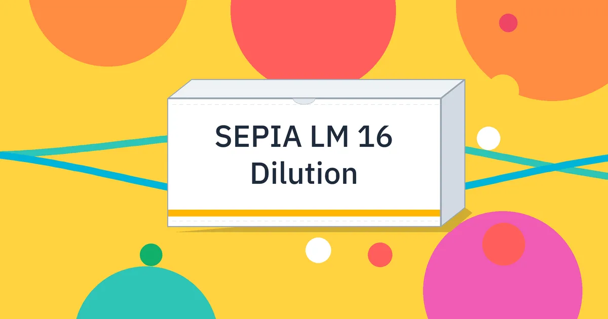 Symbolbild: Packung mit der Aufschrift SEPIA LM 16 Dilution (PZN 13188531) – Verfügbarkeit und Bezug in Apotheken in Frankfurt am Main