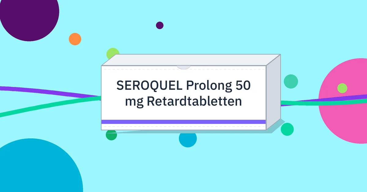 Symbolbild: Packung mit der Aufschrift SEROQUEL Prolong 50 mg Retardtabletten (PZN 07387692) – Verfügbarkeit und Bezug in Apotheken in Frankfurt am Main