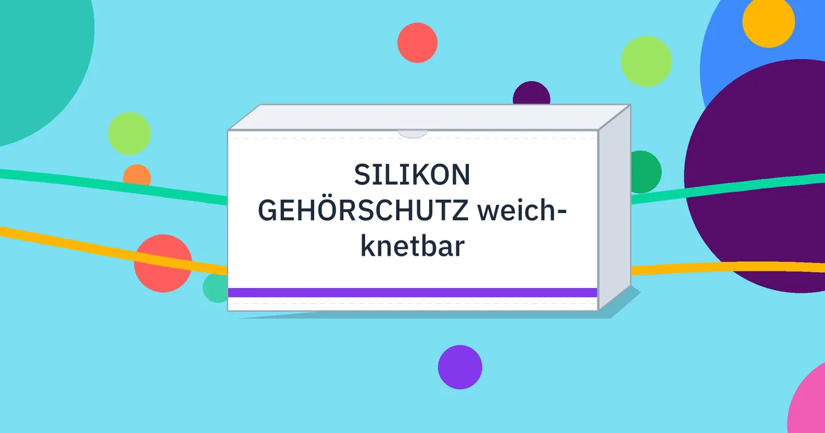 Symbolbild: Packung mit der Aufschrift SILIKON GEHÖRSCHUTZ weich-knetbar (PZN 07244395) – Verfügbarkeit und Bezug in Apotheken in Frankfurt am Main