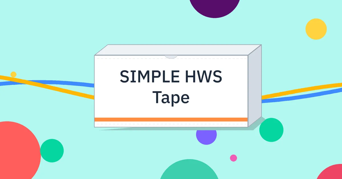 Symbolbild: Packung mit der Aufschrift SIMPLE HWS Tape (PZN 06116100) – Verfügbarkeit und Bezug in Apotheken in Frankfurt am Main