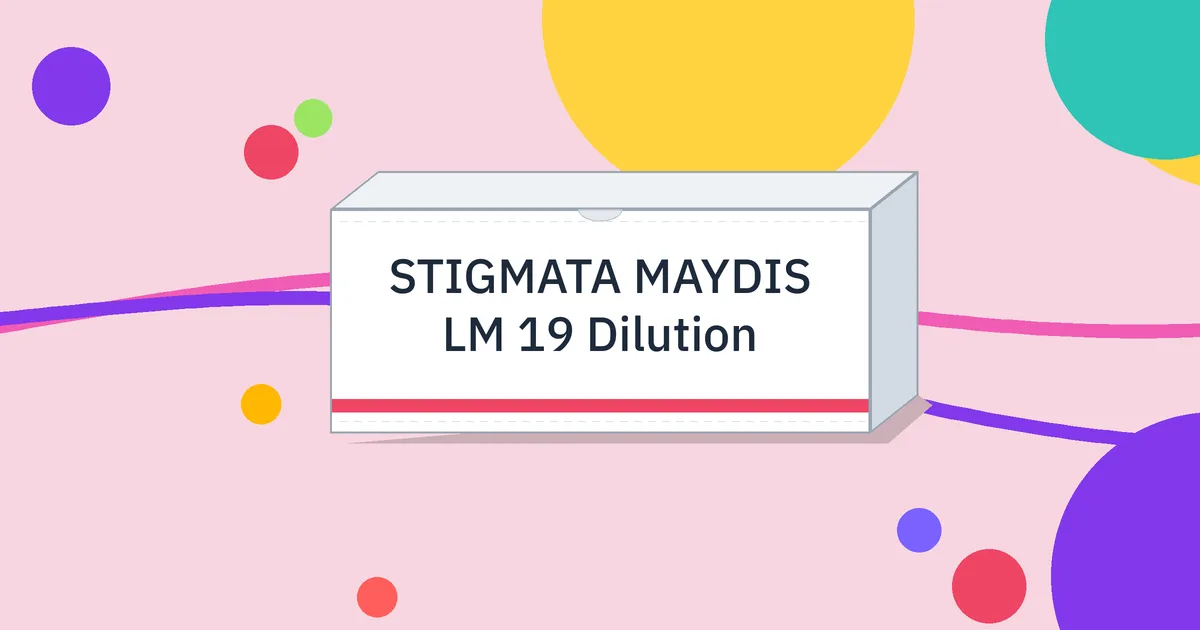 Symbolbild: Packung mit der Aufschrift STIGMATA MAYDIS LM 19 Dilution (PZN 13200999) – Verfügbarkeit und Bezug in Apotheken in Frankfurt am Main