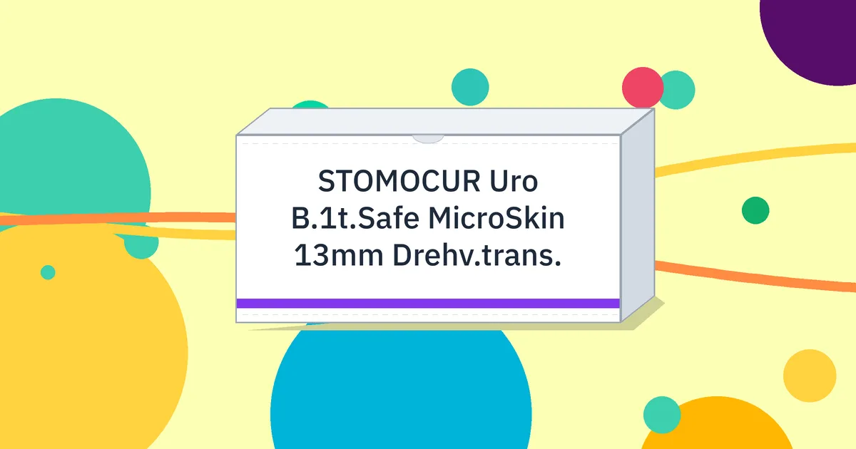 Symbolbild: Packung mit der Aufschrift STOMOCUR Uro B.1t.Safe MicroSkin 13mm Drehv.trans. (PZN 17846787) – Verfügbarkeit und Bezug in Apotheken in Frankfurt am Main