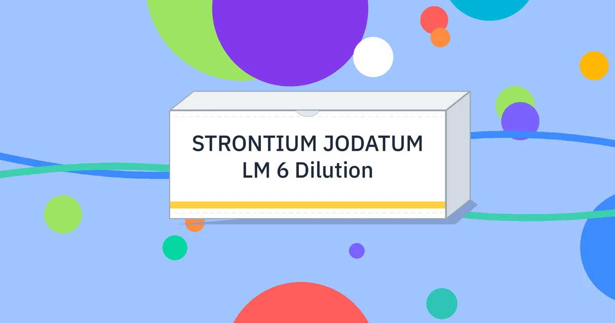 Symbolbild: Packung mit der Aufschrift STRONTIUM JODATUM LM 6 Dilution (PZN 03502624) – Verfügbarkeit und Bezug in Apotheken in Frankfurt am Main