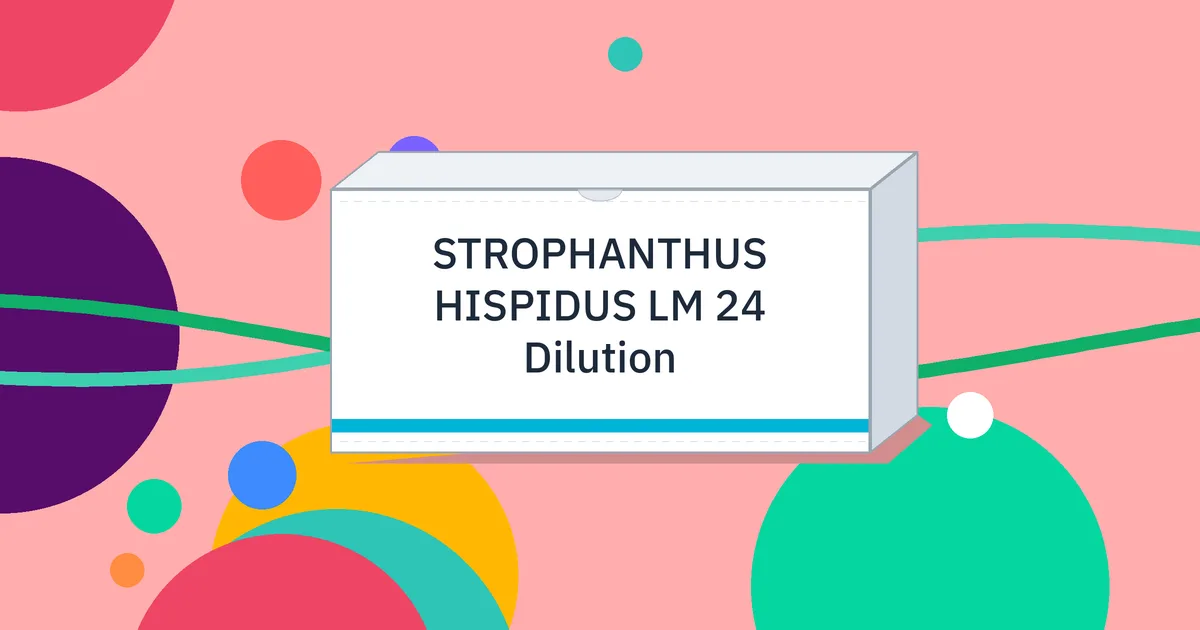 Symbolbild: Packung mit der Aufschrift STROPHANTHUS HISPIDUS LM 24 Dilution (PZN 13205471) – Verfügbarkeit und Bezug in Apotheken in Frankfurt am Main