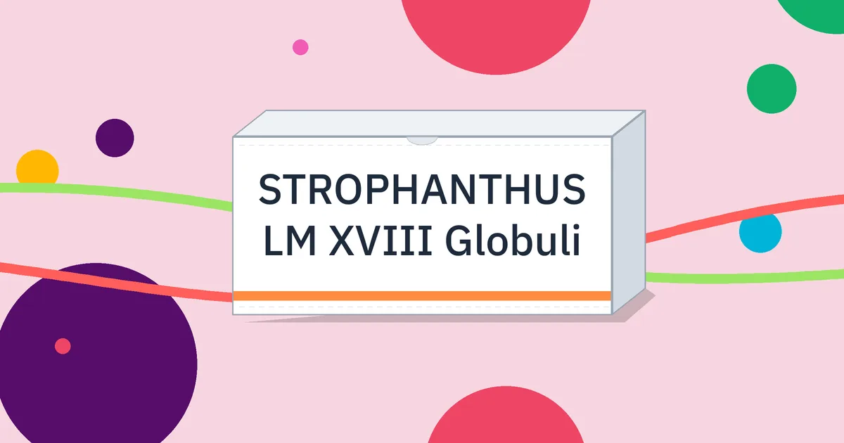 Symbolbild: Packung mit der Aufschrift STROPHANTHUS LM XVIII Globuli (PZN 04509605) – Verfügbarkeit und Bezug in Apotheken in Frankfurt am Main