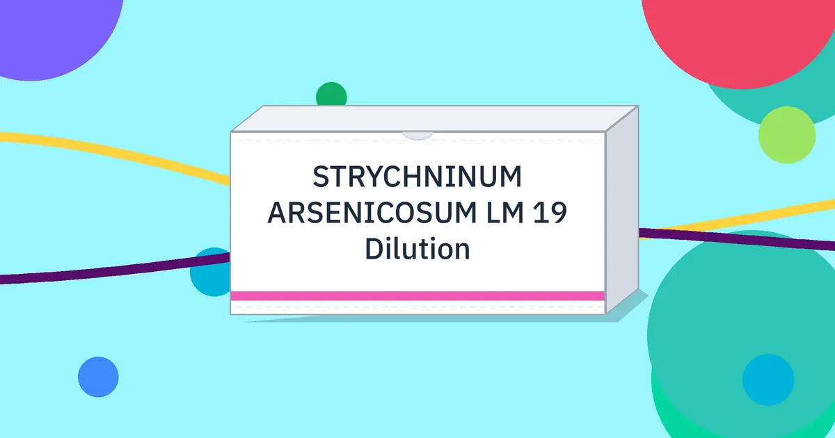 Symbolbild: Packung mit der Aufschrift STRYCHNINUM ARSENICOSUM LM 19 Dilution (PZN 13205896) – Verfügbarkeit und Bezug in Apotheken in Frankfurt am Main