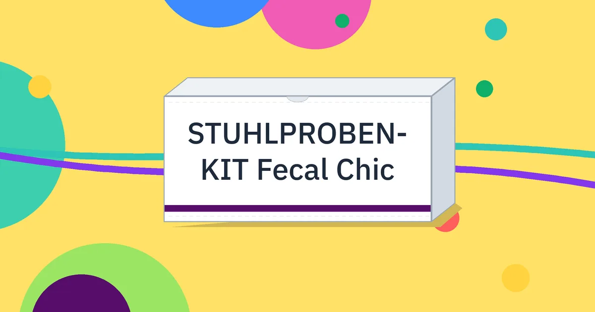 Symbolbild: Packung mit der Aufschrift STUHLPROBEN-KIT Fecal Chic (PZN 14255703) – Verfügbarkeit und Bezug in Apotheken in Frankfurt am Main