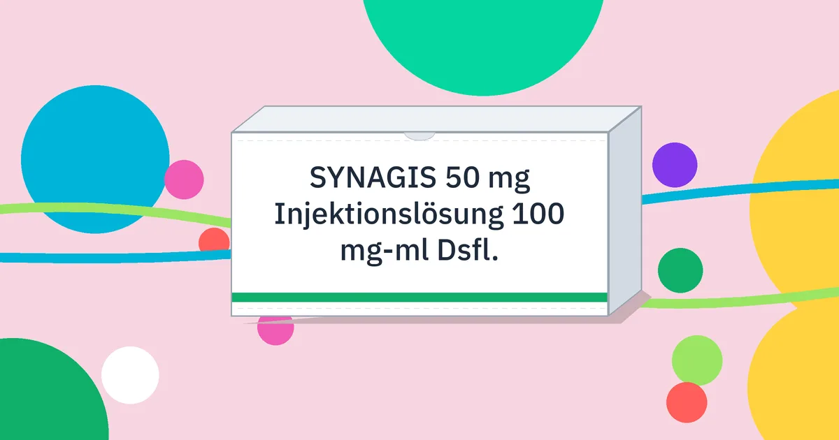 Symbolbild: Packung mit der Aufschrift SYNAGIS 50 mg Injektionslösung 100 mg-ml Dsfl. (PZN 17184174) – Verfügbarkeit und Bezug in Apotheken in Frankfurt am Main