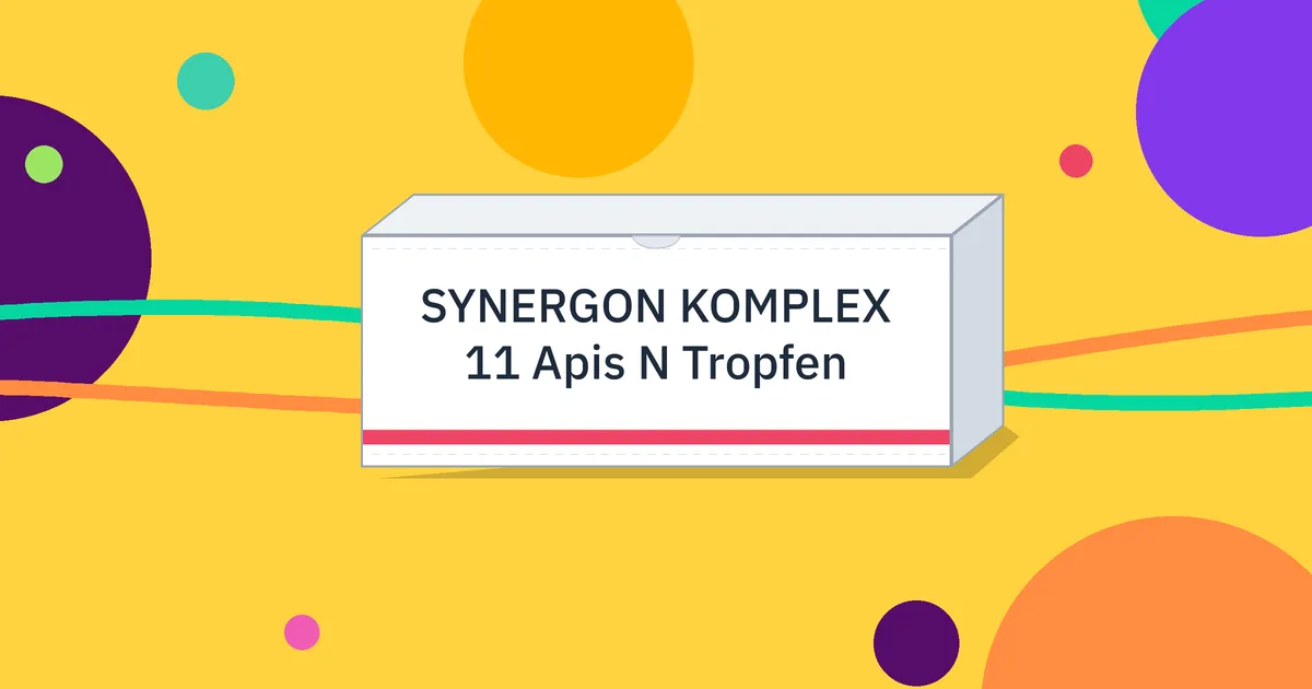 Symbolbild: Packung mit der Aufschrift SYNERGON KOMPLEX 11 Apis N Tropfen (PZN 03574641) – Verfügbarkeit und Bezug in Apotheken in Frankfurt am Main