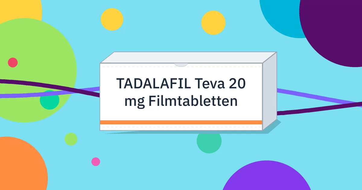 Symbolbild: Packung mit der Aufschrift TADALAFIL Teva 20 mg Filmtabletten (PZN 20041828) – Verfügbarkeit und Bezug in Apotheken in Frankfurt am Main