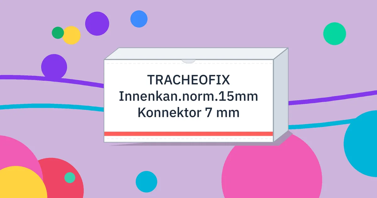 Symbolbild: Packung mit der Aufschrift TRACHEOFIX Innenkan.norm.15mm Konnektor 7 mm (PZN 04164750) – Verfügbarkeit und Bezug in Apotheken in Frankfurt am Main
