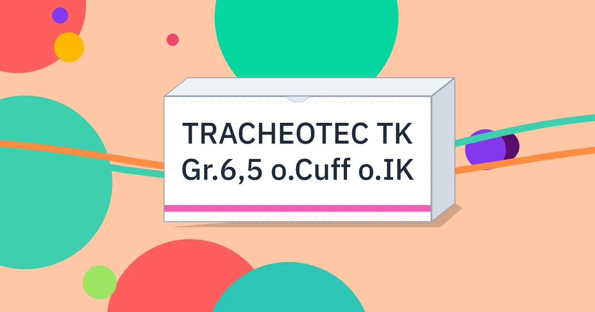Symbolbild: Packung mit der Aufschrift TRACHEOTEC TK Gr.6,5 o.Cuff o.IK (PZN 02230023) – Verfügbarkeit und Bezug in Apotheken in Frankfurt am Main