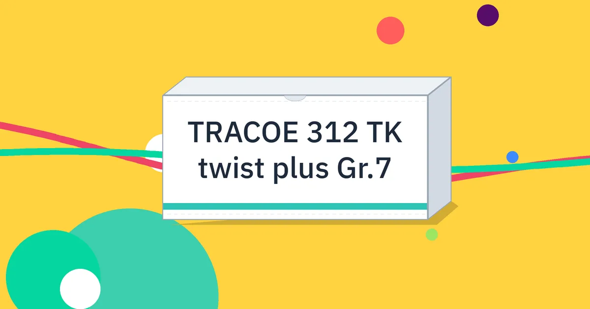 Symbolbild: Packung mit der Aufschrift TRACOE 312 TK twist plus Gr.7 (PZN 05880856) – Verfügbarkeit und Bezug in Apotheken in Frankfurt am Main