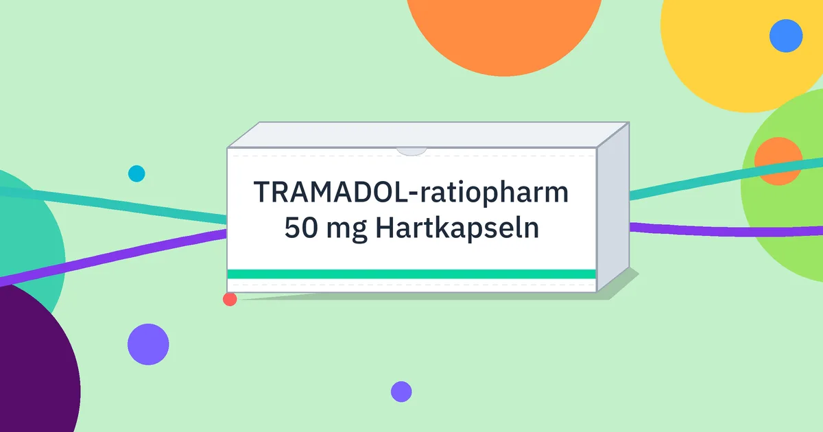 Symbolbild: Packung mit der Aufschrift TRAMADOL-ratiopharm 50 mg Hartkapseln (PZN 06181066) – Verfügbarkeit und Bezug in Apotheken in Frankfurt am Main