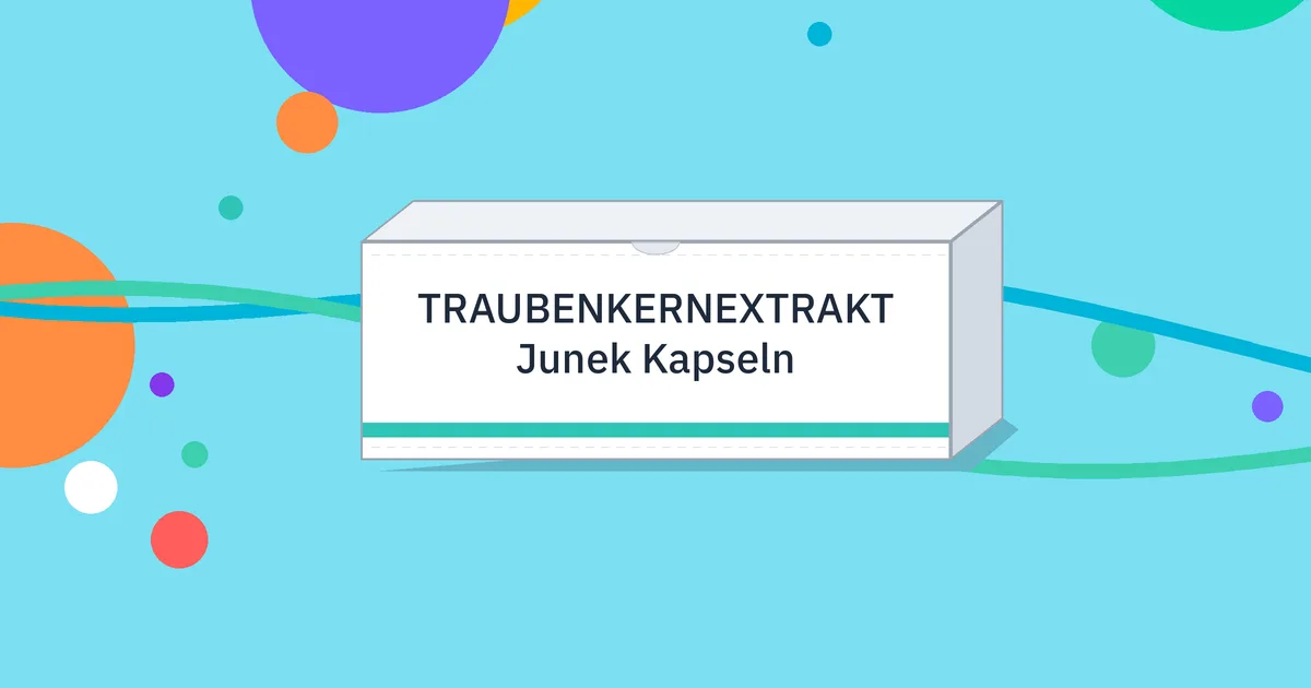 Symbolbild: Packung mit der Aufschrift TRAUBENKERNEXTRAKT Junek Kapseln (PZN 00137302) – Verfügbarkeit und Bezug in Apotheken in Frankfurt am Main