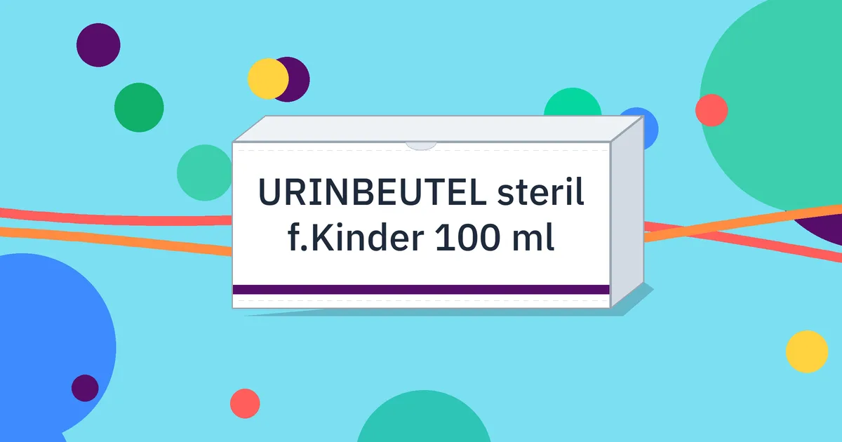 Symbolbild: Packung mit der Aufschrift URINBEUTEL steril f.Kinder 100 ml (PZN 17530647) – Verfügbarkeit und Bezug in Apotheken in Frankfurt am Main