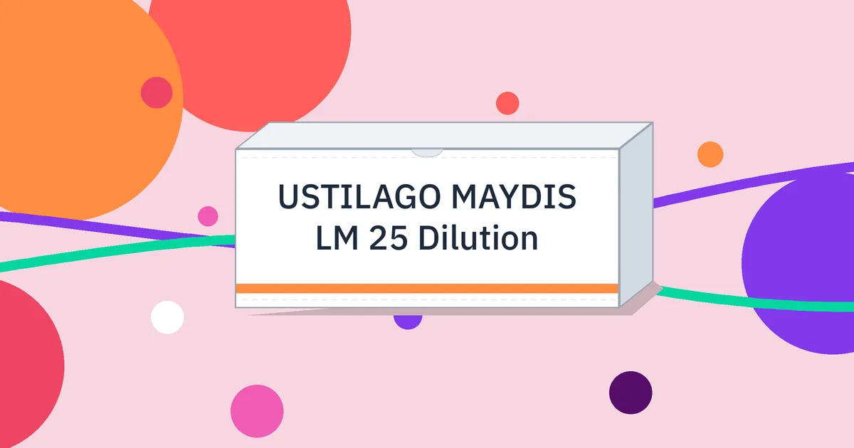 Symbolbild: Packung mit der Aufschrift USTILAGO MAYDIS LM 25 Dilution (PZN 13258266) – Verfügbarkeit und Bezug in Apotheken in Frankfurt am Main
