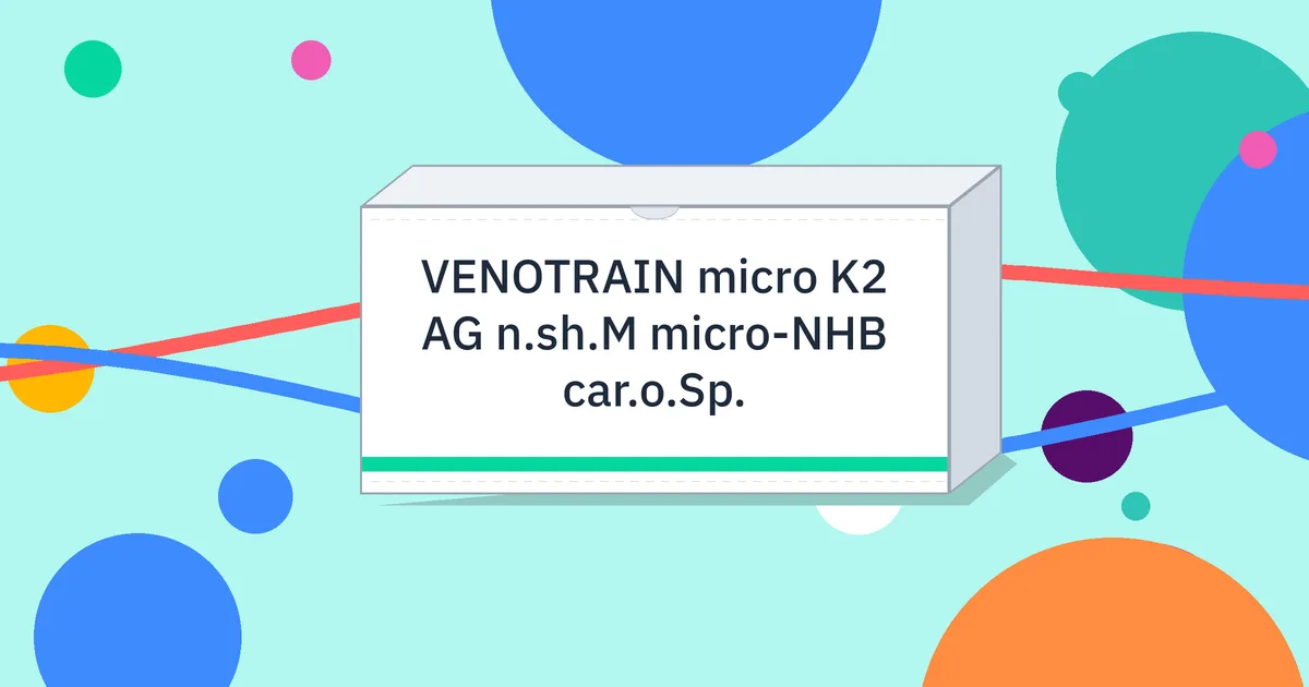 Symbolbild: Packung mit der Aufschrift VENOTRAIN micro K2 AG n.sh.M micro-NHB car.o.Sp. (PZN 16065473) – Verfügbarkeit und Bezug in Apotheken in Frankfurt am Main