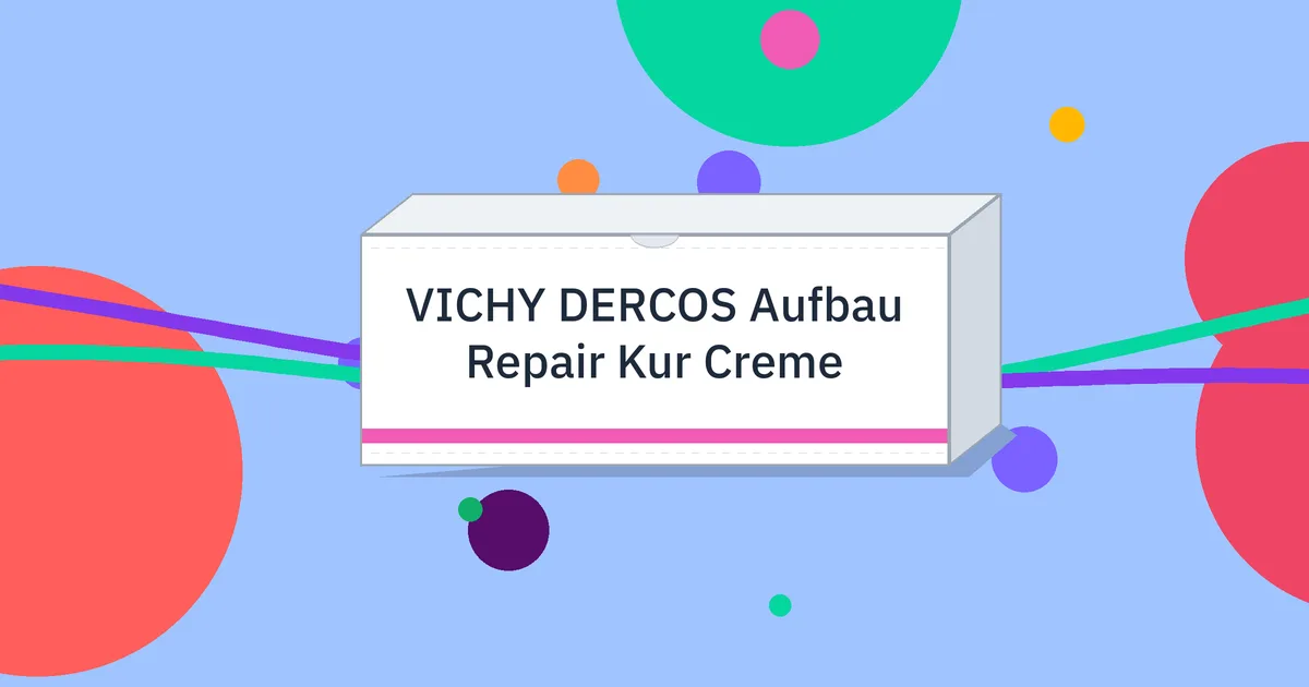 Symbolbild: Packung mit der Aufschrift VICHY DERCOS Aufbau Repair Kur Creme (PZN 06887837) – Verfügbarkeit und Bezug in Apotheken in Frankfurt am Main