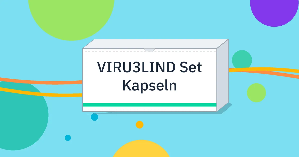 Symbolbild: Packung mit der Aufschrift VIRU3LIND Set Kapseln (PZN 16770527) – Verfügbarkeit und Bezug in Apotheken in Frankfurt am Main