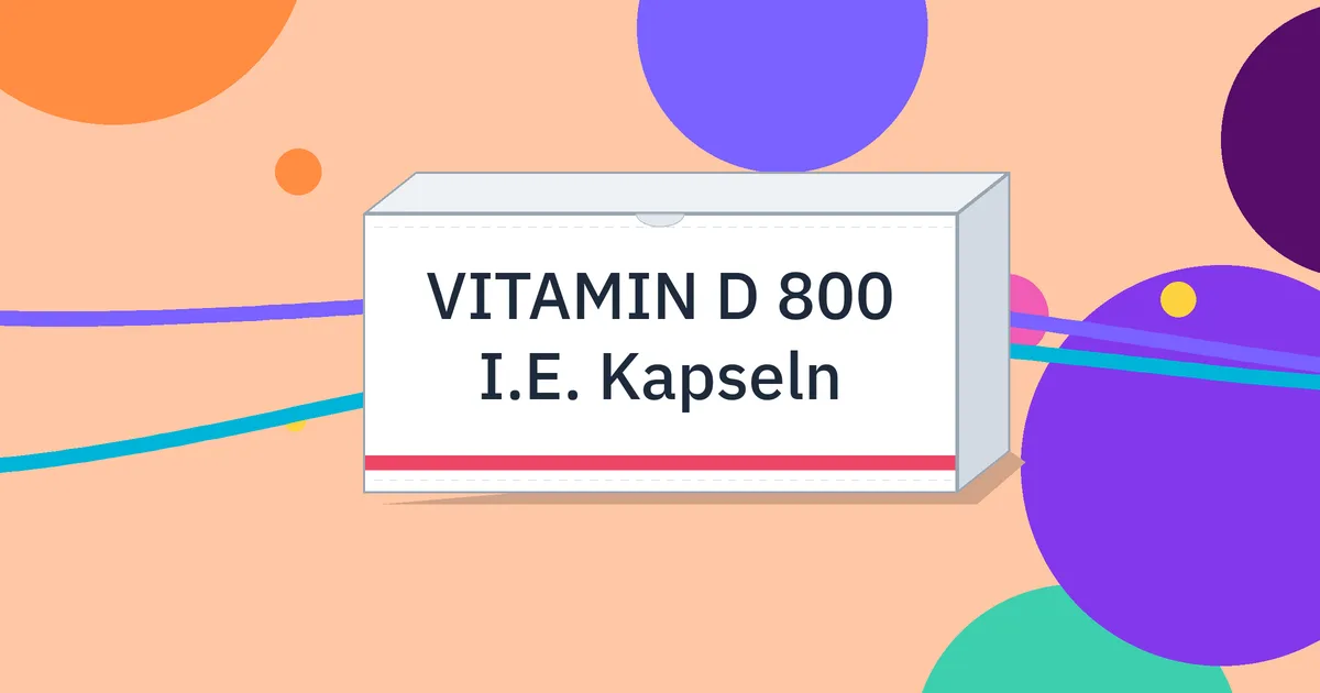 Symbolbild: Packung mit der Aufschrift VITAMIN D 800 I.E. Kapseln (PZN 19198393) – Verfügbarkeit und Bezug in Apotheken in Frankfurt am Main