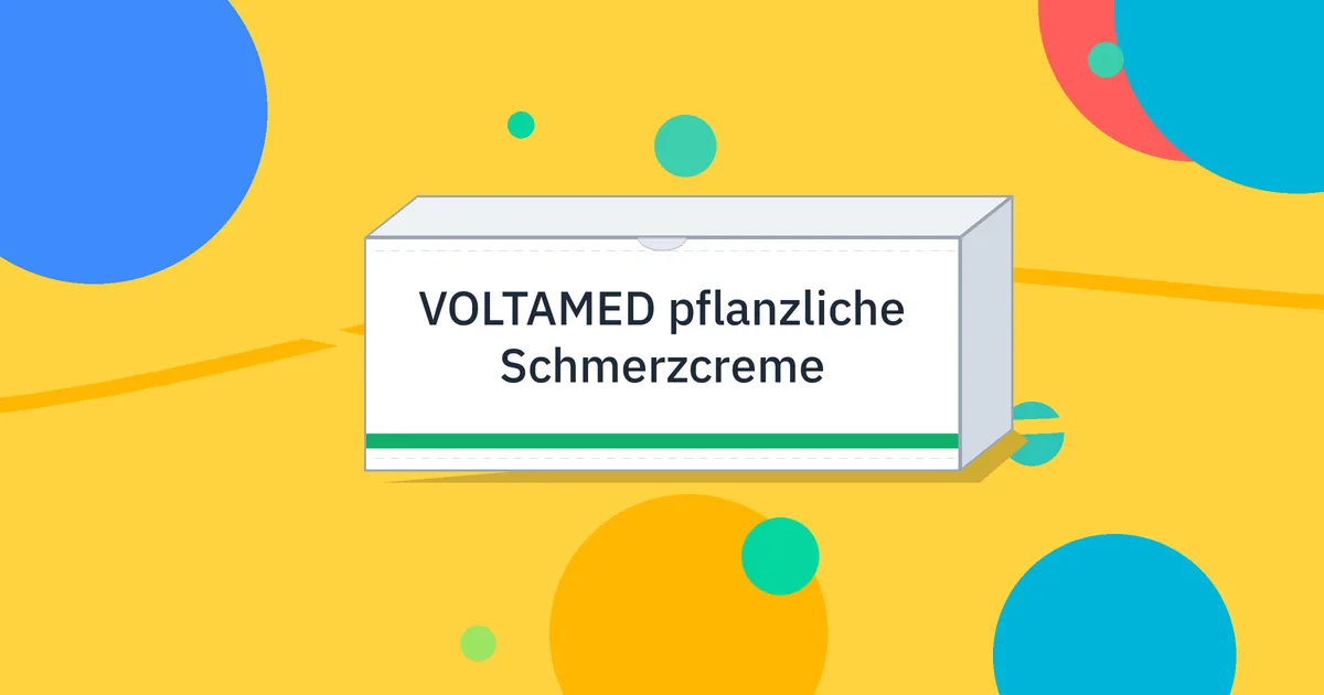 Symbolbild: Packung mit der Aufschrift VOLTAMED pflanzliche Schmerzcreme (PZN 19740900) – Verfügbarkeit und Bezug in Apotheken in Frankfurt am Main