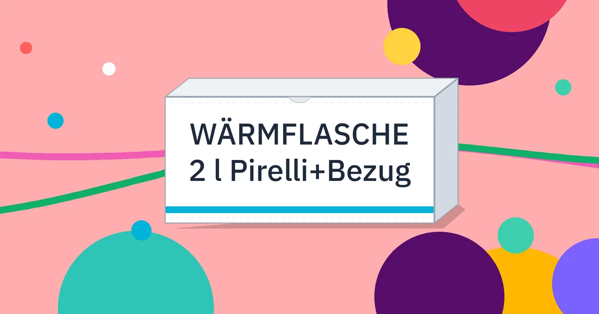 Symbolbild: Packung mit der Aufschrift WÄRMFLASCHE 2 l Pirelli+Bezug (PZN 03907999) – Verfügbarkeit und Bezug in Apotheken in Frankfurt am Main