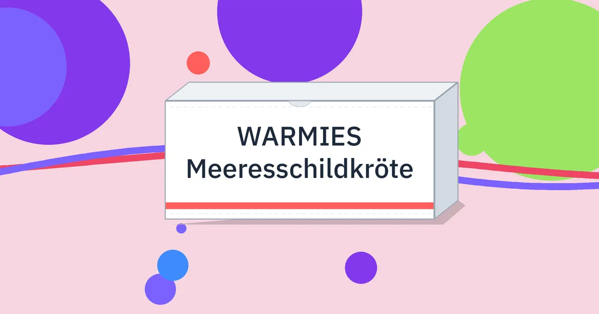 Symbolbild: Packung mit der Aufschrift WARMIES Meeresschildkröte (PZN 16322705) – Verfügbarkeit und Bezug in Apotheken in Frankfurt am Main