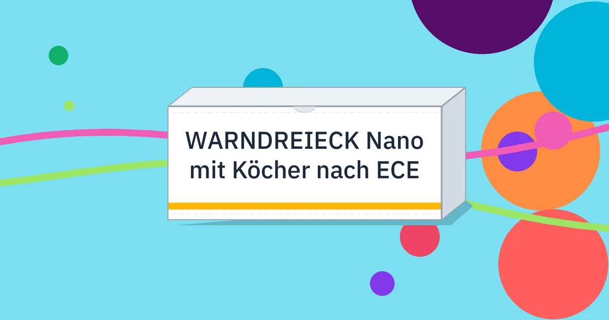 Symbolbild: Packung mit der Aufschrift WARNDREIECK Nano mit Köcher nach ECE (PZN 07590039) – Verfügbarkeit und Bezug in Apotheken in Frankfurt am Main