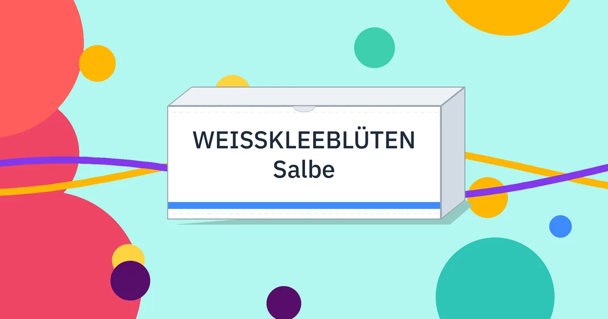 Symbolbild: Packung mit der Aufschrift WEISSKLEEBLÜTEN Salbe (PZN 17556121) – Verfügbarkeit und Bezug in Apotheken in Frankfurt am Main
