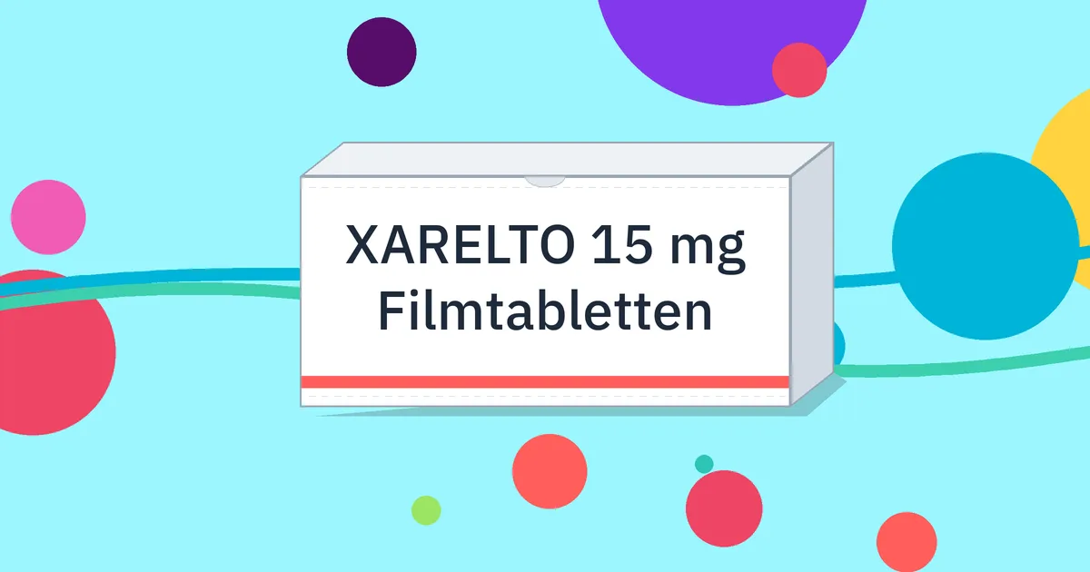 Symbolbild: Packung mit der Aufschrift XARELTO 15 mg Filmtabletten (PZN 10200906) – Verfügbarkeit und Bezug in Apotheken in Frankfurt am Main
