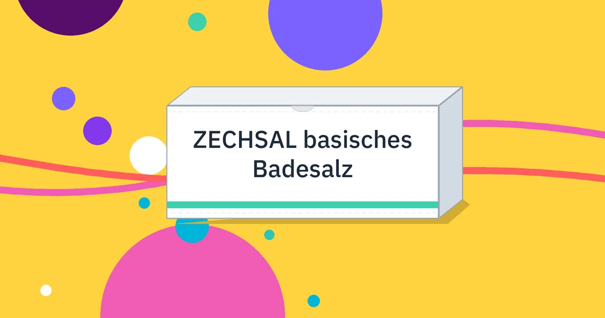 Symbolbild: Packung mit der Aufschrift ZECHSAL basisches Badesalz (PZN 16235969) – Verfügbarkeit und Bezug in Apotheken in Frankfurt am Main