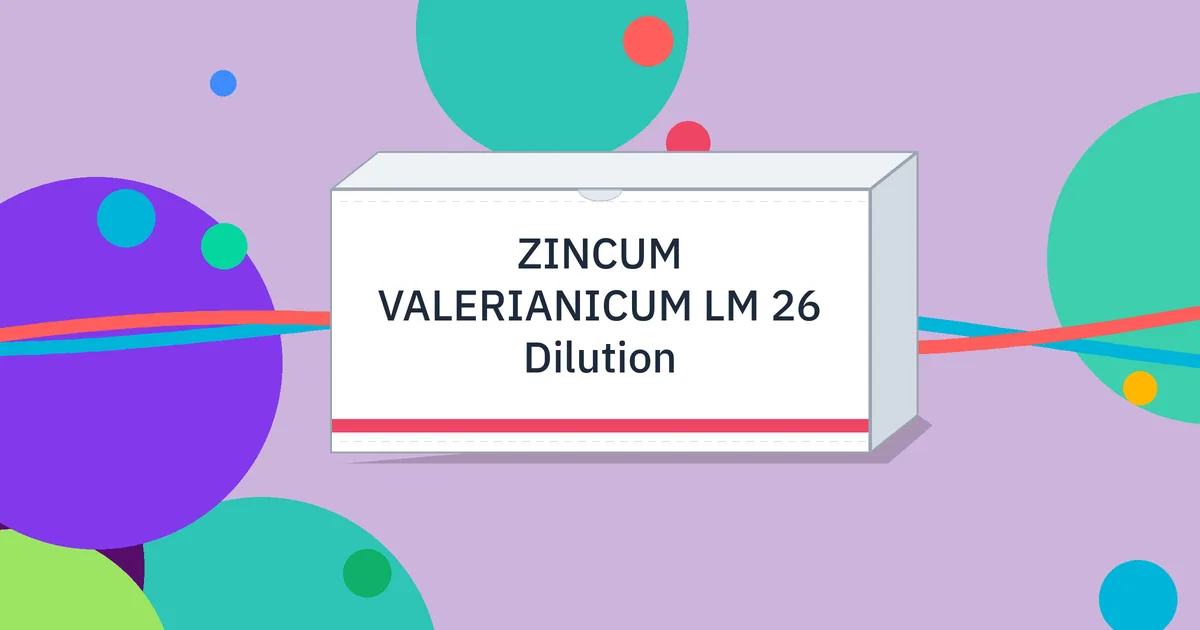 Symbolbild: Packung mit der Aufschrift ZINCUM VALERIANICUM LM 26 Dilution (PZN 13301192) – Verfügbarkeit und Bezug in Apotheken in Frankfurt am Main