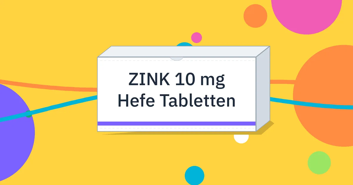 Symbolbild: Packung mit der Aufschrift ZINK 10 mg Hefe Tabletten (PZN 07408454) – Verfügbarkeit und Bezug in Apotheken in Frankfurt am Main