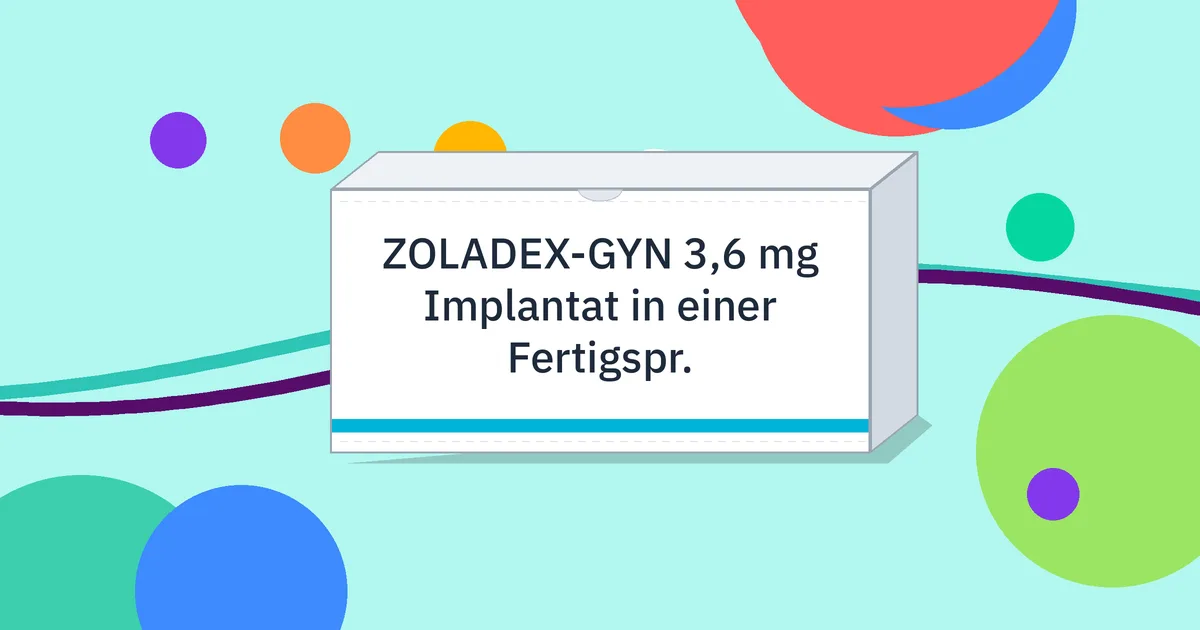 Symbolbild: Packung mit der Aufschrift ZOLADEX-GYN 3,6 mg Implantat in einer Fertigspr. (PZN 18984273) – Verfügbarkeit und Bezug in Apotheken in Frankfurt am Main