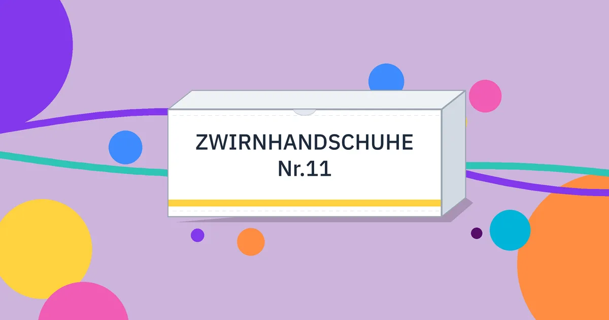 Symbolbild: Packung mit der Aufschrift ZWIRNHANDSCHUHE Nr.11 (PZN 04354574) – Verfügbarkeit und Bezug in Apotheken in Frankfurt am Main