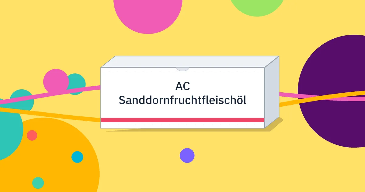 Symbolbild: Packung mit der Aufschrift AC Sanddornfruchtfleischöl (PZN 15785403) – Verfügbarkeit und Bezug in Apotheken in Frankfurt am Main