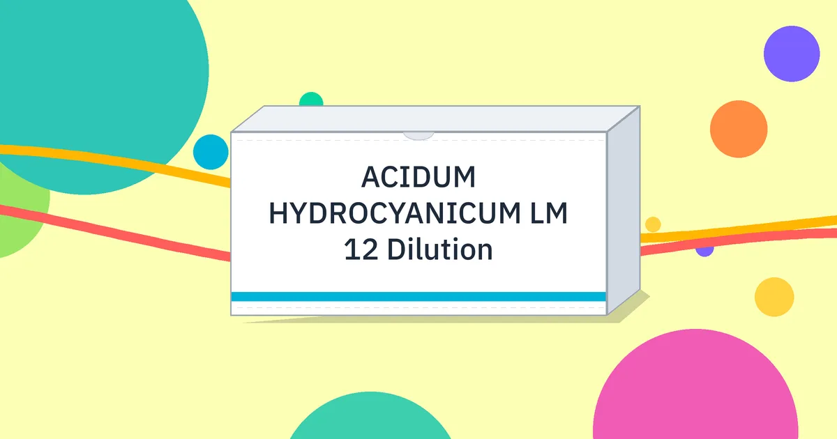 Symbolbild: Packung mit der Aufschrift ACIDUM HYDROCYANICUM LM 12 Dilution (PZN 13278292) – Verfügbarkeit und Bezug in Apotheken in Frankfurt am Main
