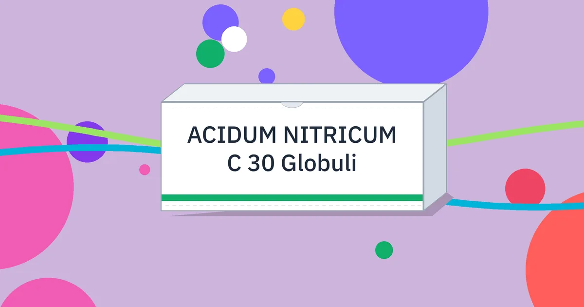 Symbolbild: Packung mit der Aufschrift ACIDUM NITRICUM C 30 Globuli (PZN 02891960) – Verfügbarkeit und Bezug in Apotheken in Frankfurt am Main