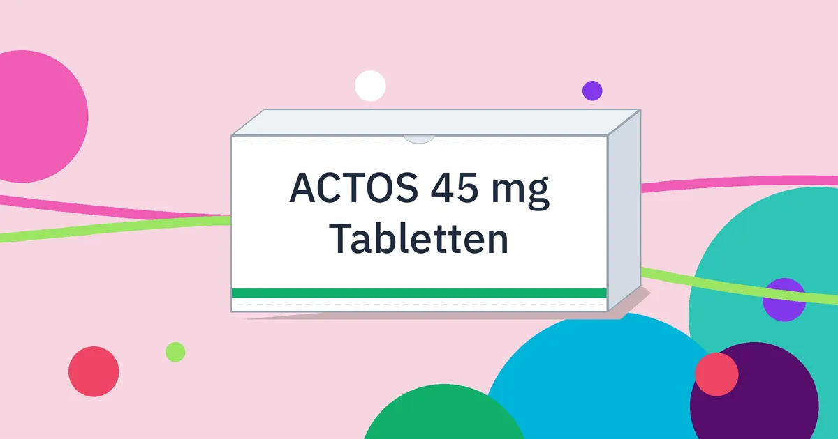 Symbolbild: Packung mit der Aufschrift ACTOS 45 mg Tabletten (PZN 09716088) – Verfügbarkeit und Bezug in Apotheken in Frankfurt am Main