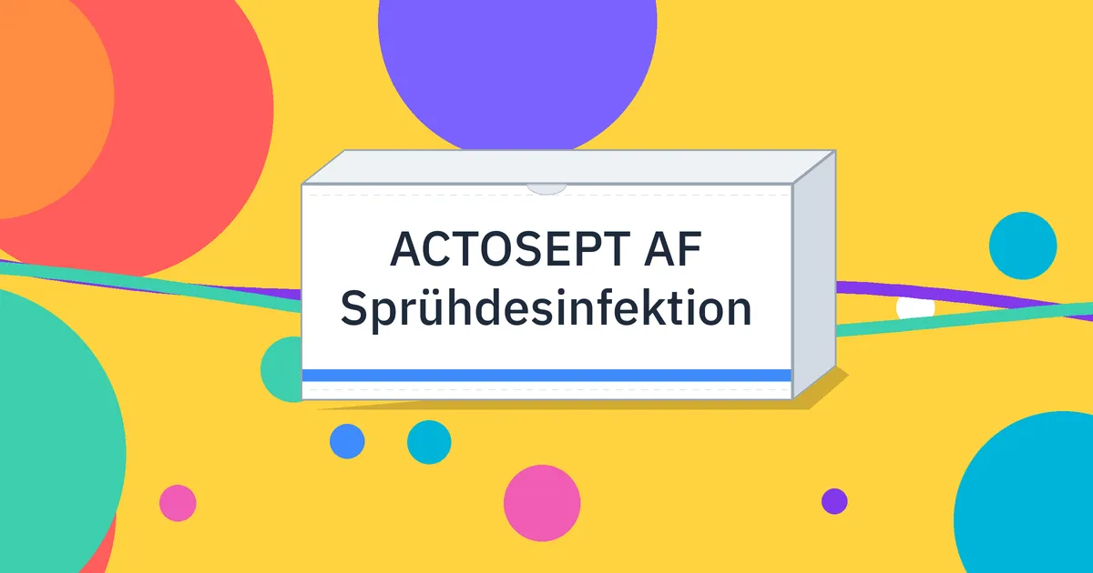 Symbolbild: Packung mit der Aufschrift ACTOSEPT AF Sprühdesinfektion (PZN 09532170) – Verfügbarkeit und Bezug in Apotheken in Frankfurt am Main