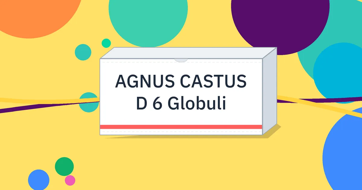Symbolbild: Packung mit der Aufschrift AGNUS CASTUS D 6 Globuli (PZN 04202054) – Verfügbarkeit und Bezug in Apotheken in Frankfurt am Main