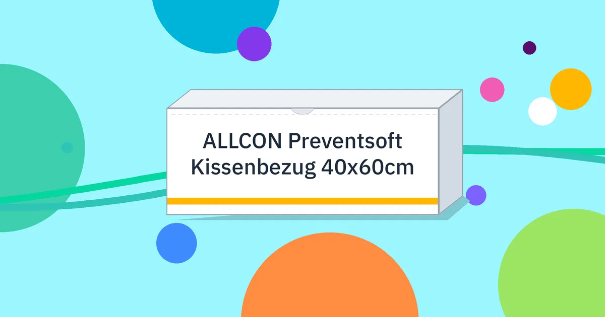 Symbolbild: Packung mit der Aufschrift ALLCON Preventsoft Kissenbezug 40x60cm (PZN 03077701) – Verfügbarkeit und Bezug in Apotheken in Frankfurt am Main