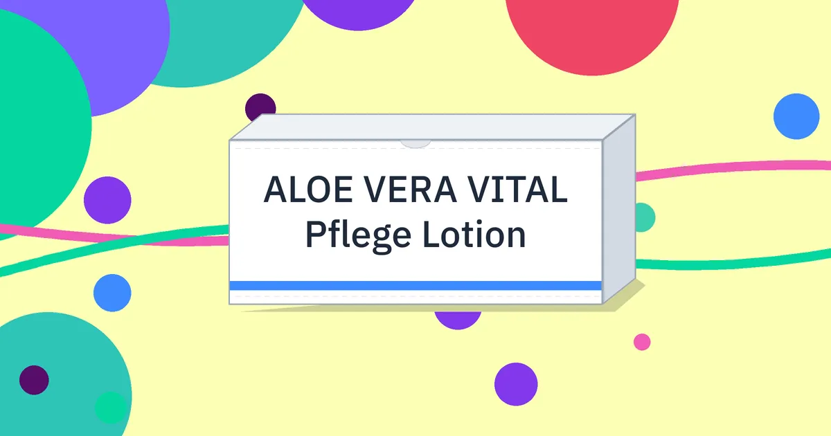 Symbolbild: Packung mit der Aufschrift ALOE VERA VITAL Pflege Lotion (PZN 19907441) – Verfügbarkeit und Bezug in Apotheken in Frankfurt am Main