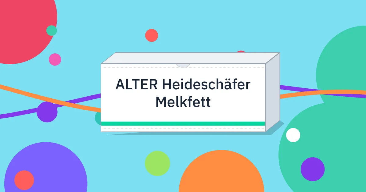 Symbolbild: Packung mit der Aufschrift ALTER Heideschäfer Melkfett (PZN 05949571) – Verfügbarkeit und Bezug in Apotheken in Frankfurt am Main