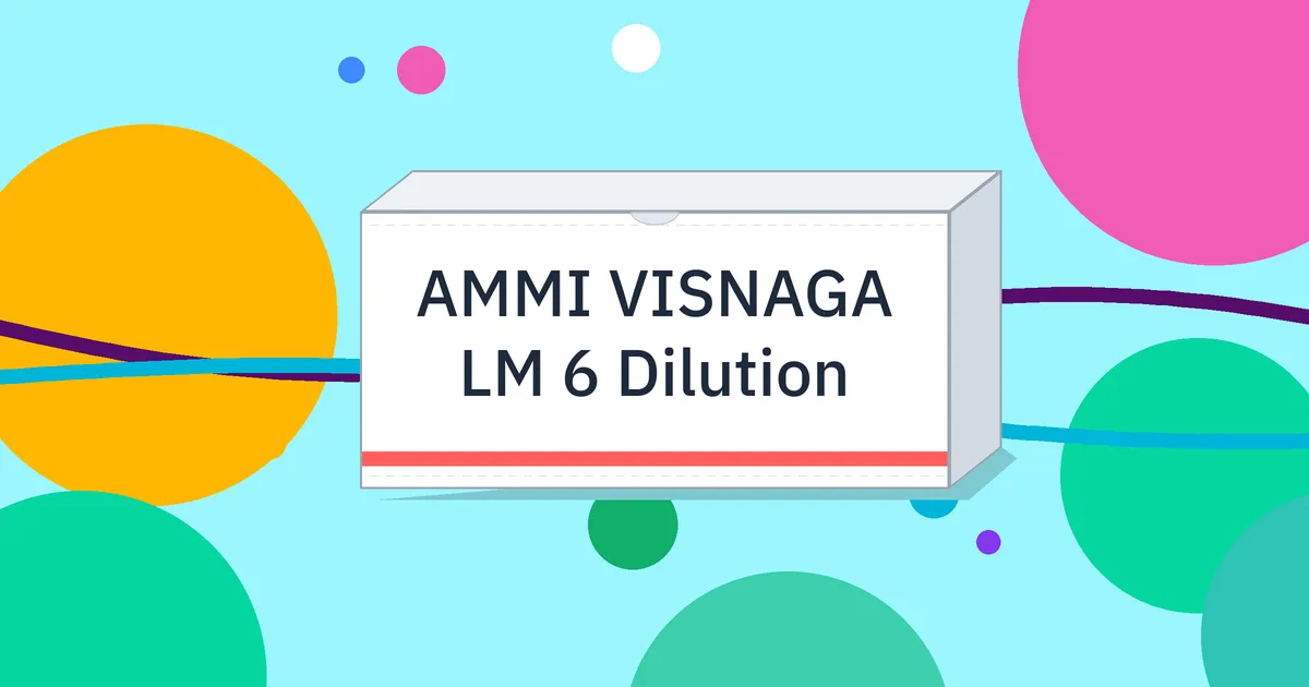 Symbolbild: Packung mit der Aufschrift AMMI VISNAGA LM 6 Dilution (PZN 12760124) – Verfügbarkeit und Bezug in Apotheken in Frankfurt am Main