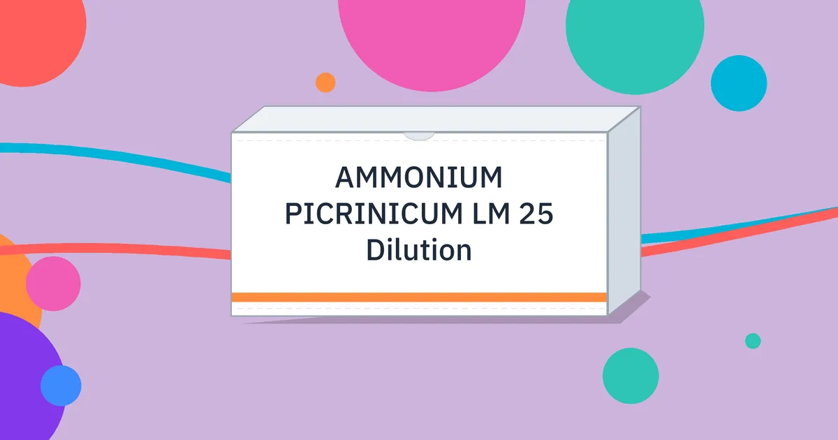 Symbolbild: Packung mit der Aufschrift AMMONIUM PICRINICUM LM 25 Dilution (PZN 13322886) – Verfügbarkeit und Bezug in Apotheken in Frankfurt am Main