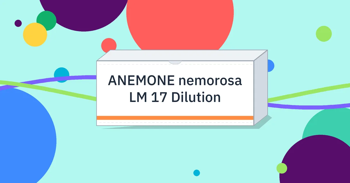 Symbolbild: Packung mit der Aufschrift ANEMONE nemorosa LM 17 Dilution (PZN 13366659) – Verfügbarkeit und Bezug in Apotheken in Frankfurt am Main