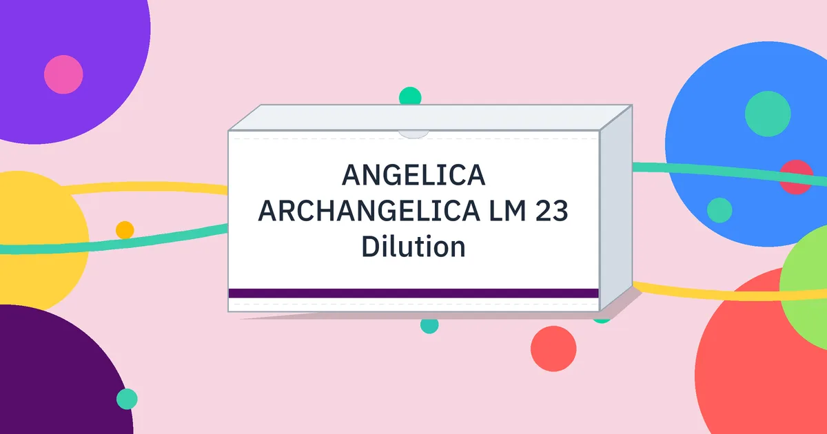 Symbolbild: Packung mit der Aufschrift ANGELICA ARCHANGELICA LM 23 Dilution (PZN 13368109) – Verfügbarkeit und Bezug in Apotheken in Frankfurt am Main